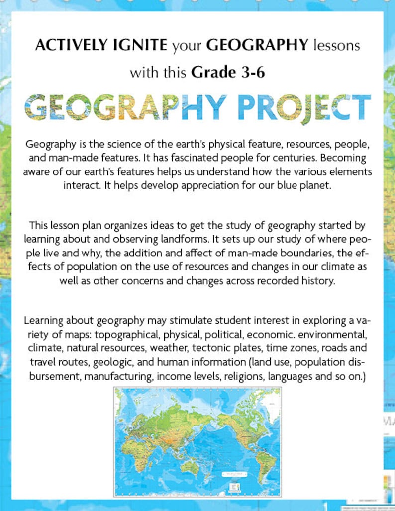 Geography Activities for Grades 3-6 | Indie Student Geography Project ...