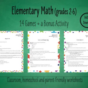 A Teacher's Dozen: 14 Primary Math Games to Practice Basic Math Facts ...