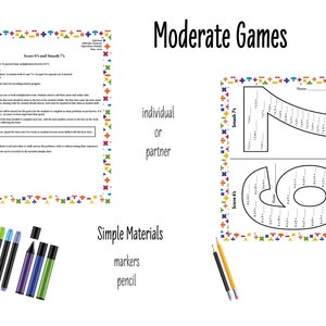 28 Primary Math Games to Practice Basic Math Facts - Packets E & F ...