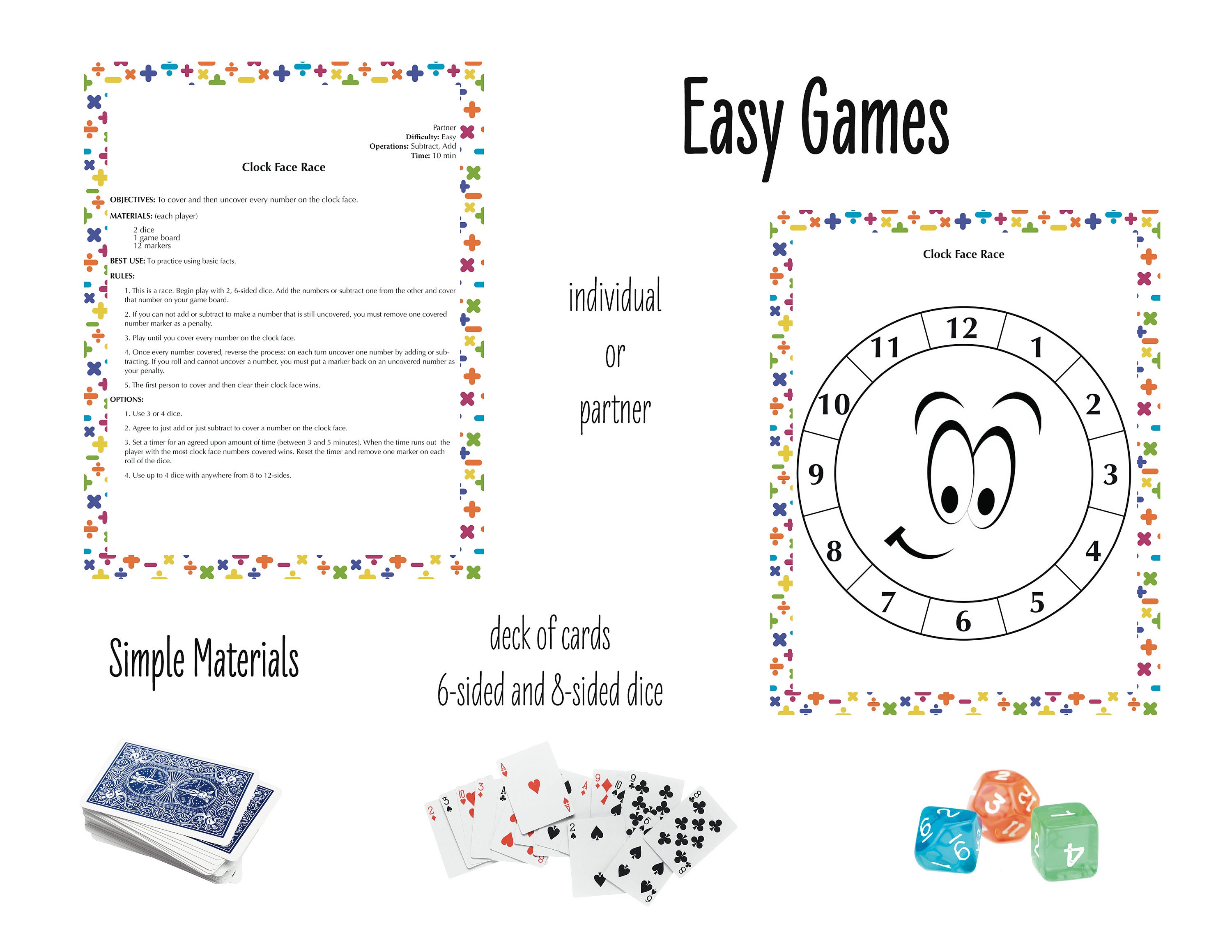 28 Primary Math Games to Practice Basic Math Facts Packets C & D ...
