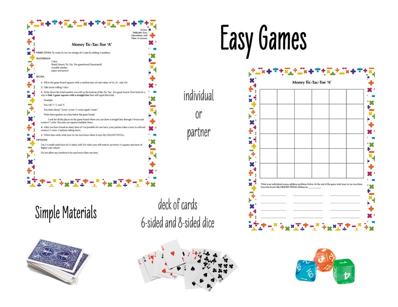 28 Primary Math Games to Practice Basic Math Facts - Packets G & H ...