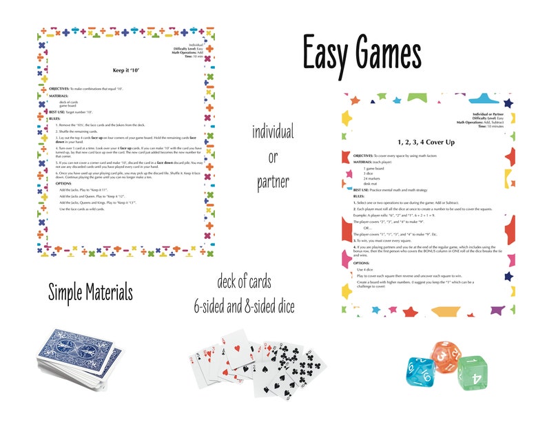 A Teacher's Dozen: 14 Primary Math Games to Practice Basic Math Facts ...