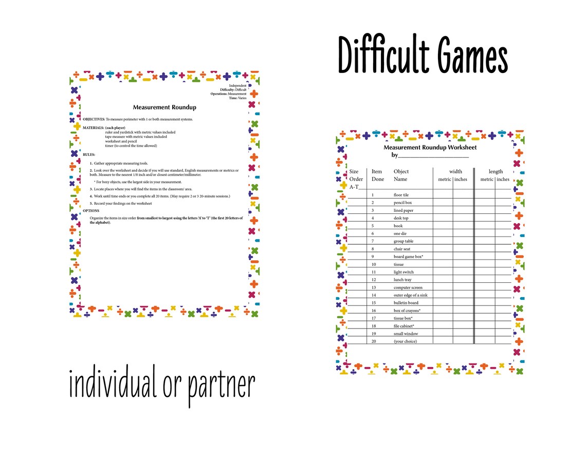 28 Primary Math Games to Practice Basic Math Facts Packets G - Etsy