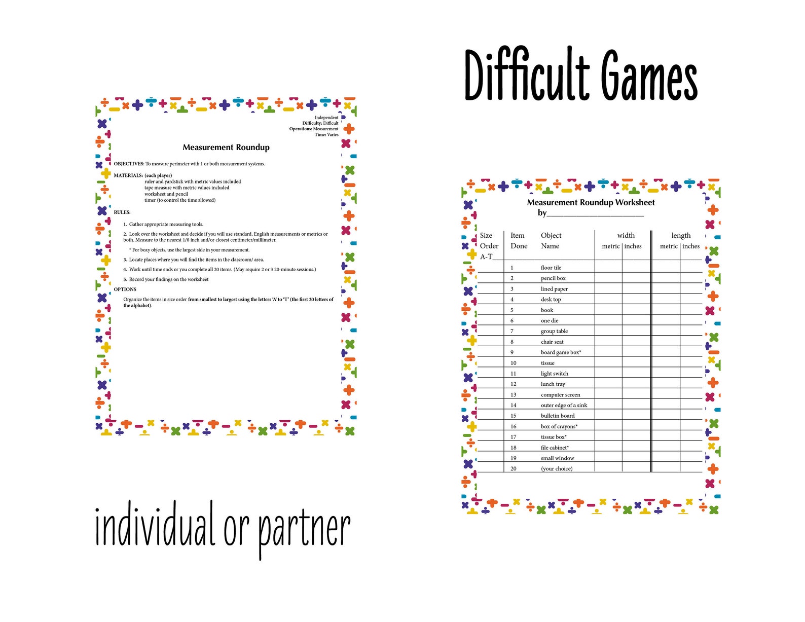 28 Primary Math Games to Practice Basic Math Facts Packets G & H ...