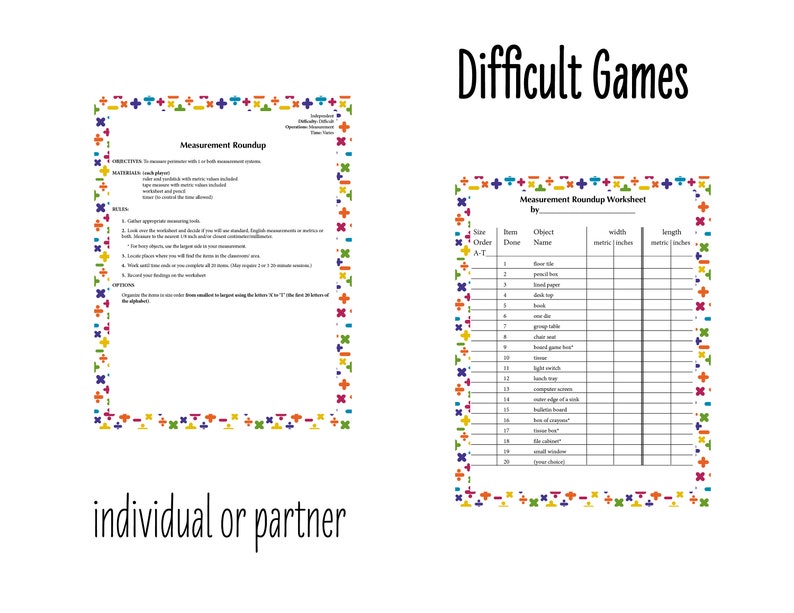 28 Primary Math Games to Practice Basic Math Facts Packets G - Etsy