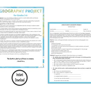 Geography Activities for Grades 3-6 | Indie Student Geography Project ...