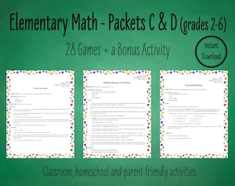 28 Primary Math Games to Practice Basic Math Facts Packets G - Etsy