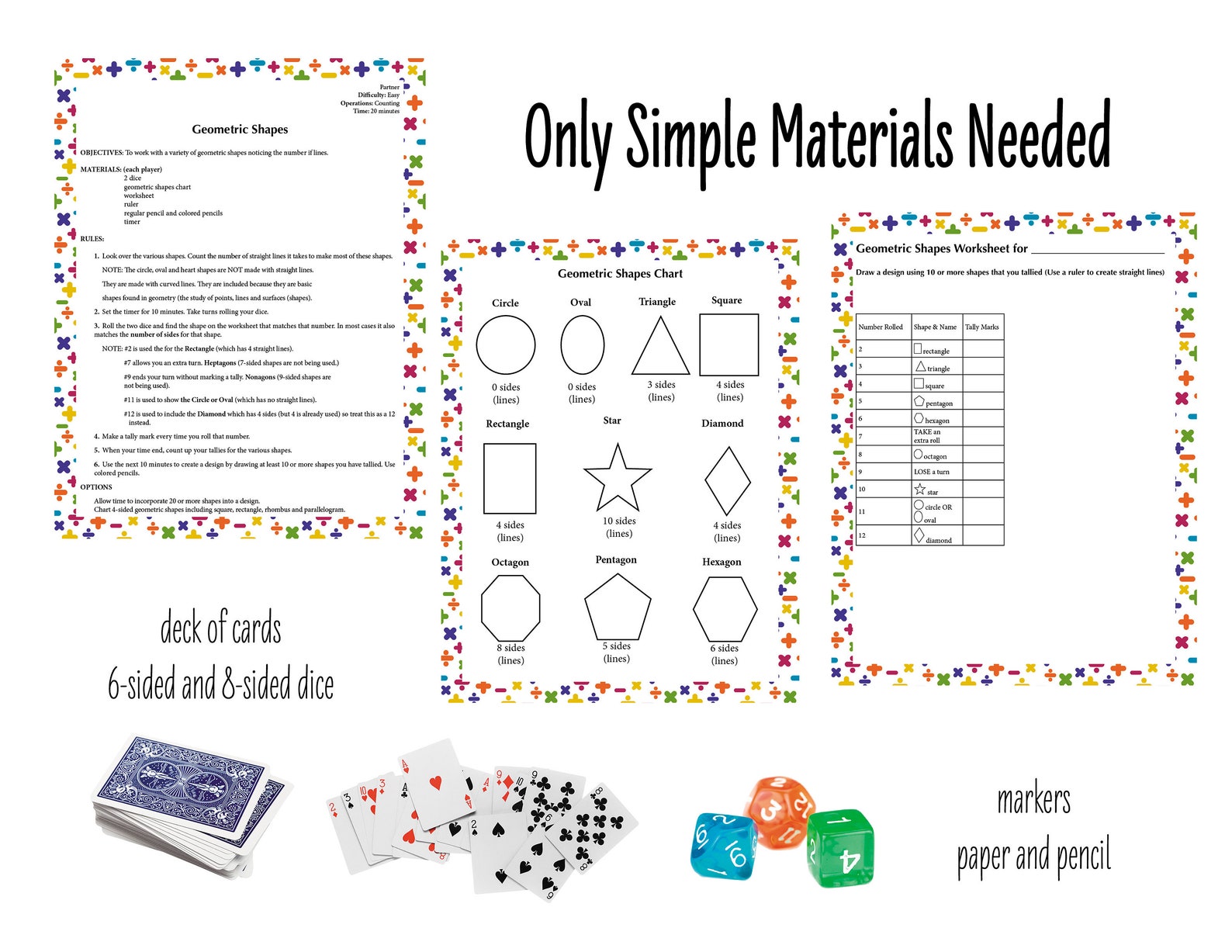 28 Primary Math Games to Practice Basic Math Facts Packets G - Etsy