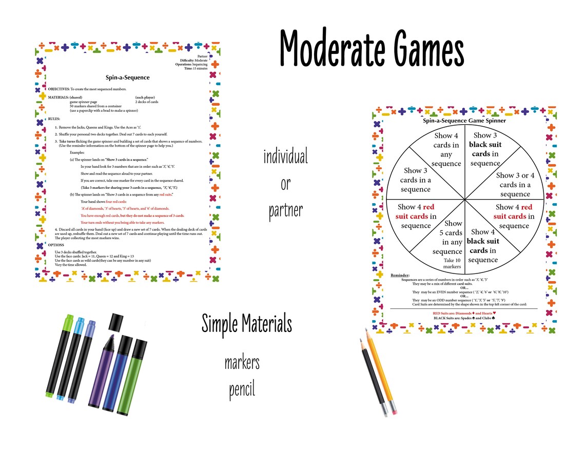 28 Primary Math Games to Practice Basic Math Facts Packets G - Etsy