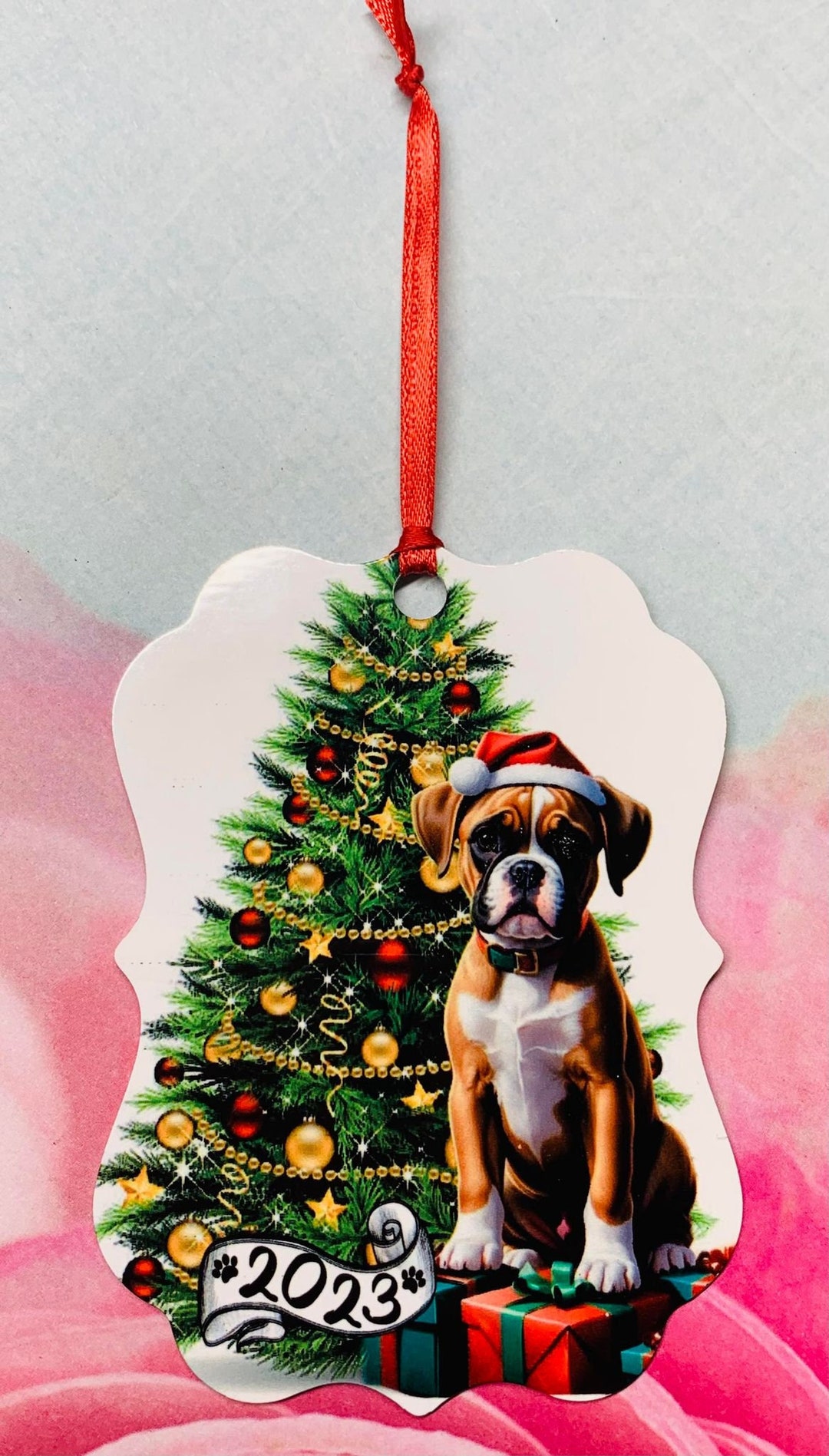 Boxer Ornament, Boxer Dog, 2023, Christmas Ornaments, Boxer Lover ...