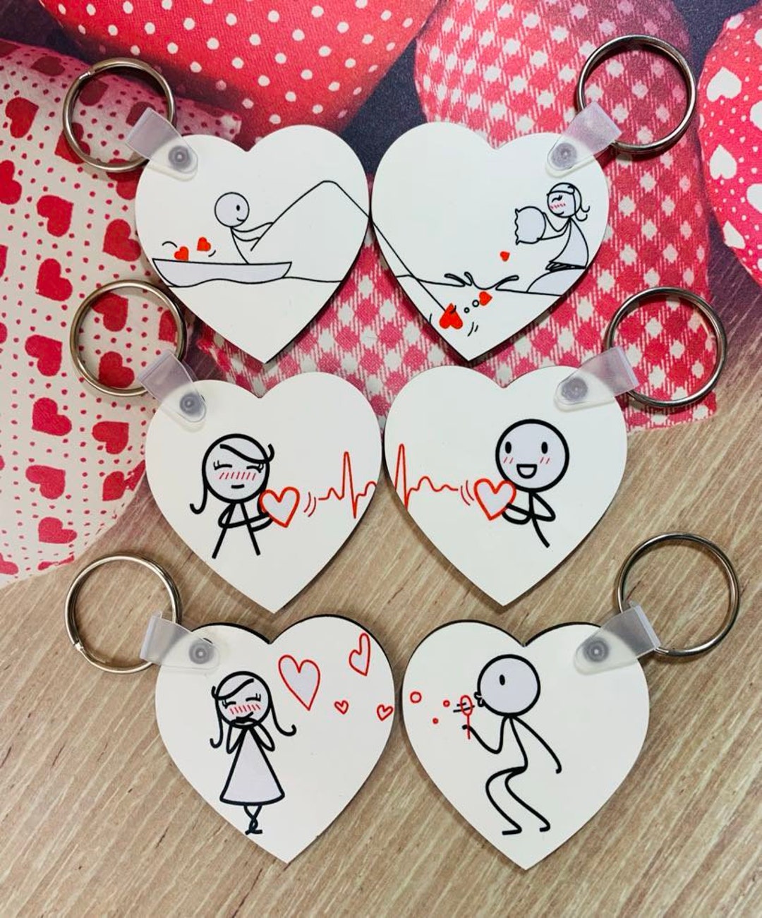 Couple Keychain Set, Valentine's Day, Valentine Gift, Love, Couples ...