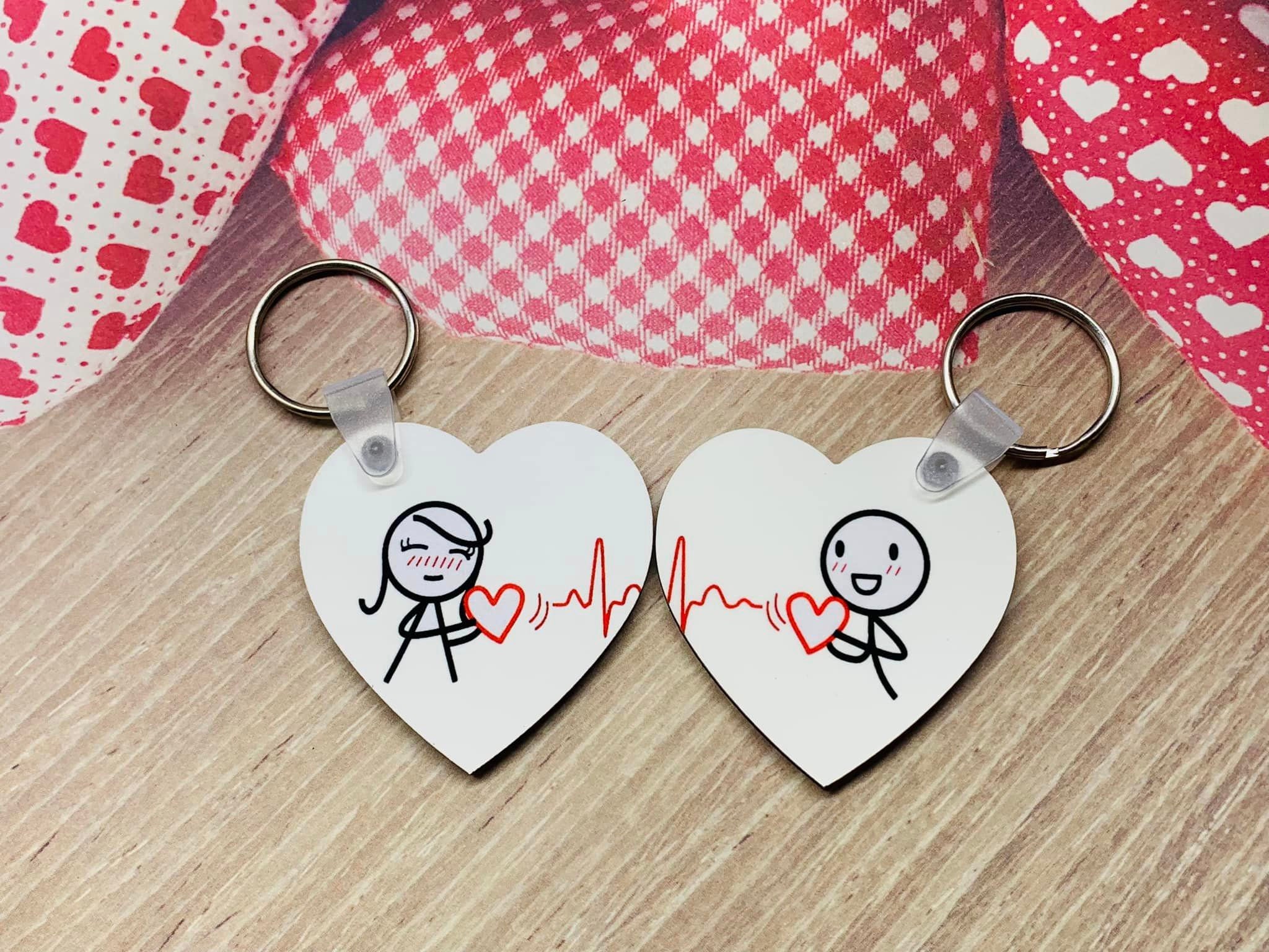 Couple Keychain Set, Valentine's Day, Valentine Gift, Love, Couples ...