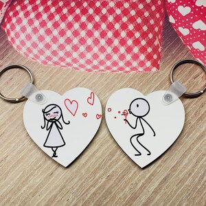Couple Keychain Set, Valentine's Day, Valentine Gift, Love, Couples ...