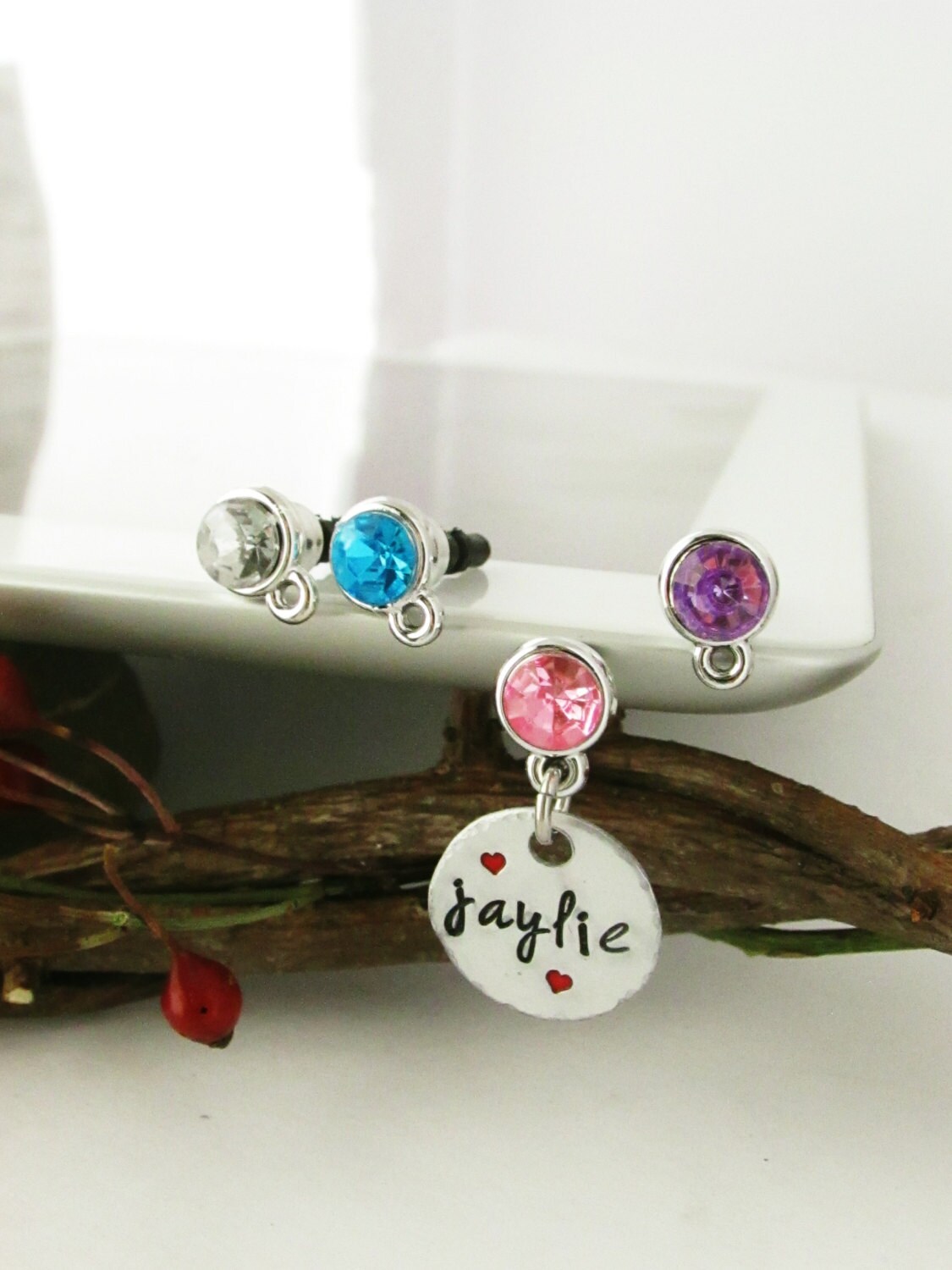 Personalized Hand Stamped Cell Phone Charms Ipad Iphone | Etsy