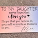 To My Daughter, Daughter Wallet Card, Inspirational Message, From Mom ...
