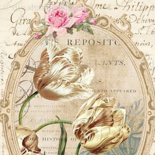 Waterslide Decals Shabby Chic Image Transfer Vintage Antique - Etsy