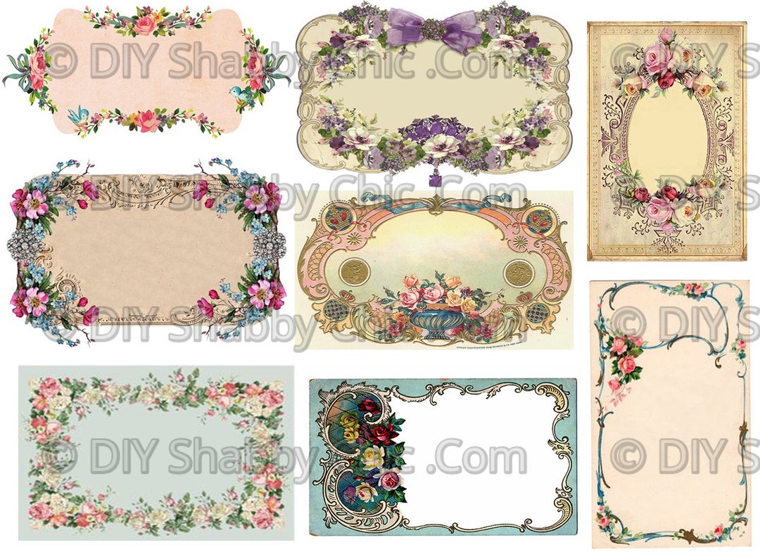 Waterslide Decals Shabby Chic Furniture Image Transfer Vintage Antique ...