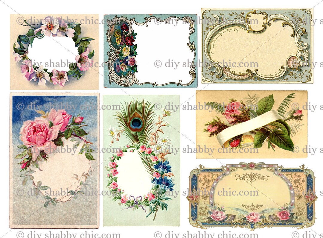 Waterslide Decals Shabby Chic Furniture Image Transfer Vintage Antique ...