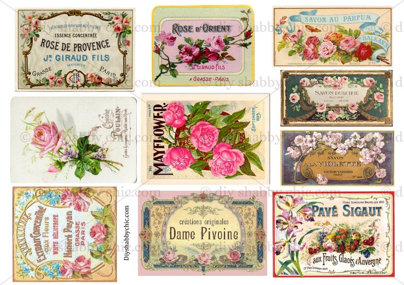 Waterslide Decals Shabby Chic Furniture Image Transfer Vintage | Etsy