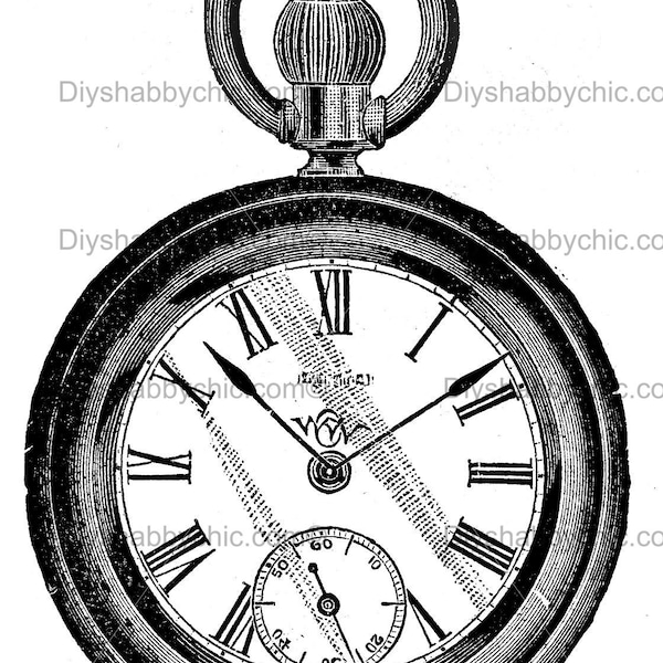 Antique Clock Decal - Etsy