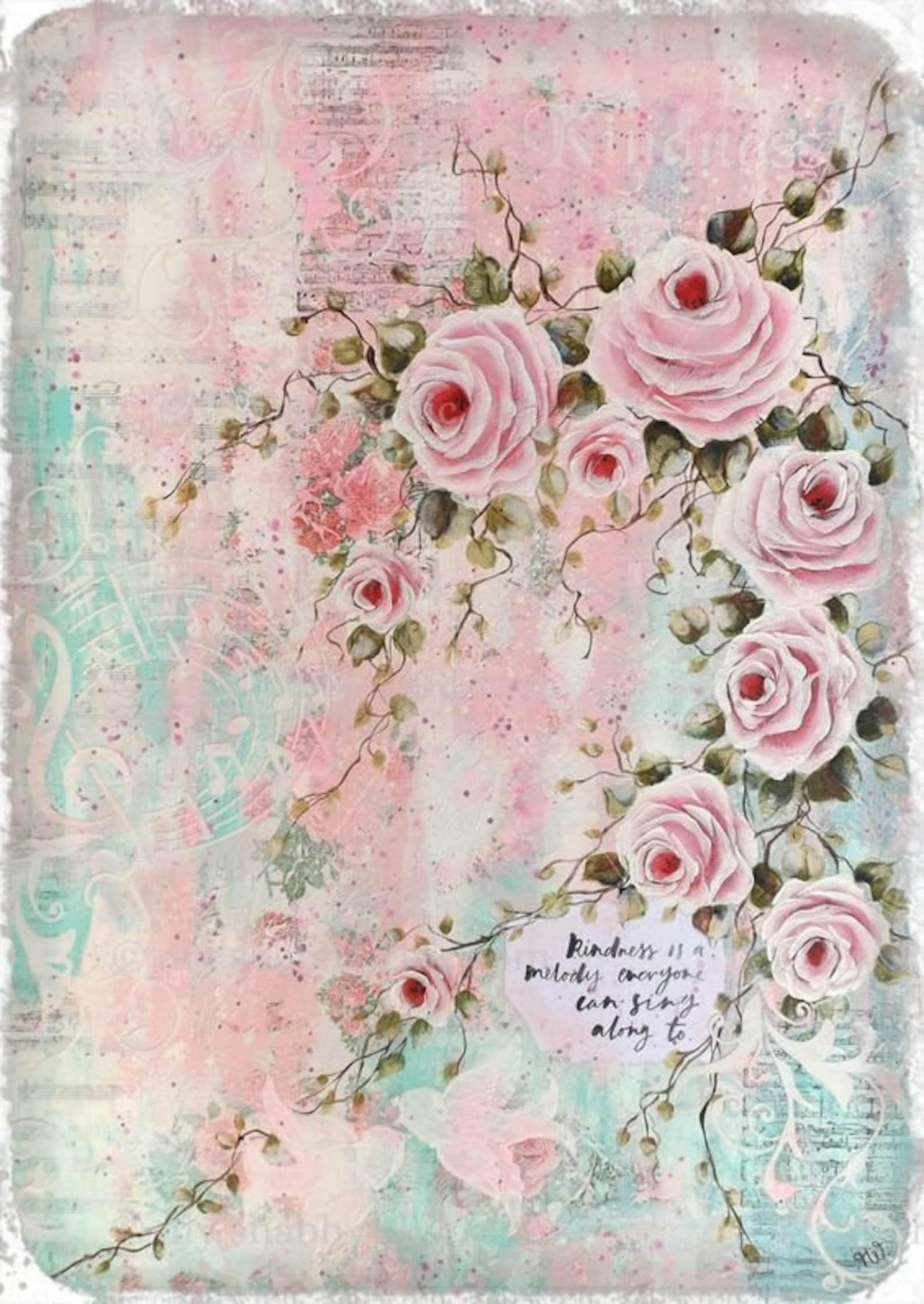 Waterslide Decalcomanie Shabby Chic Mobili Image Transfer Vintage ...