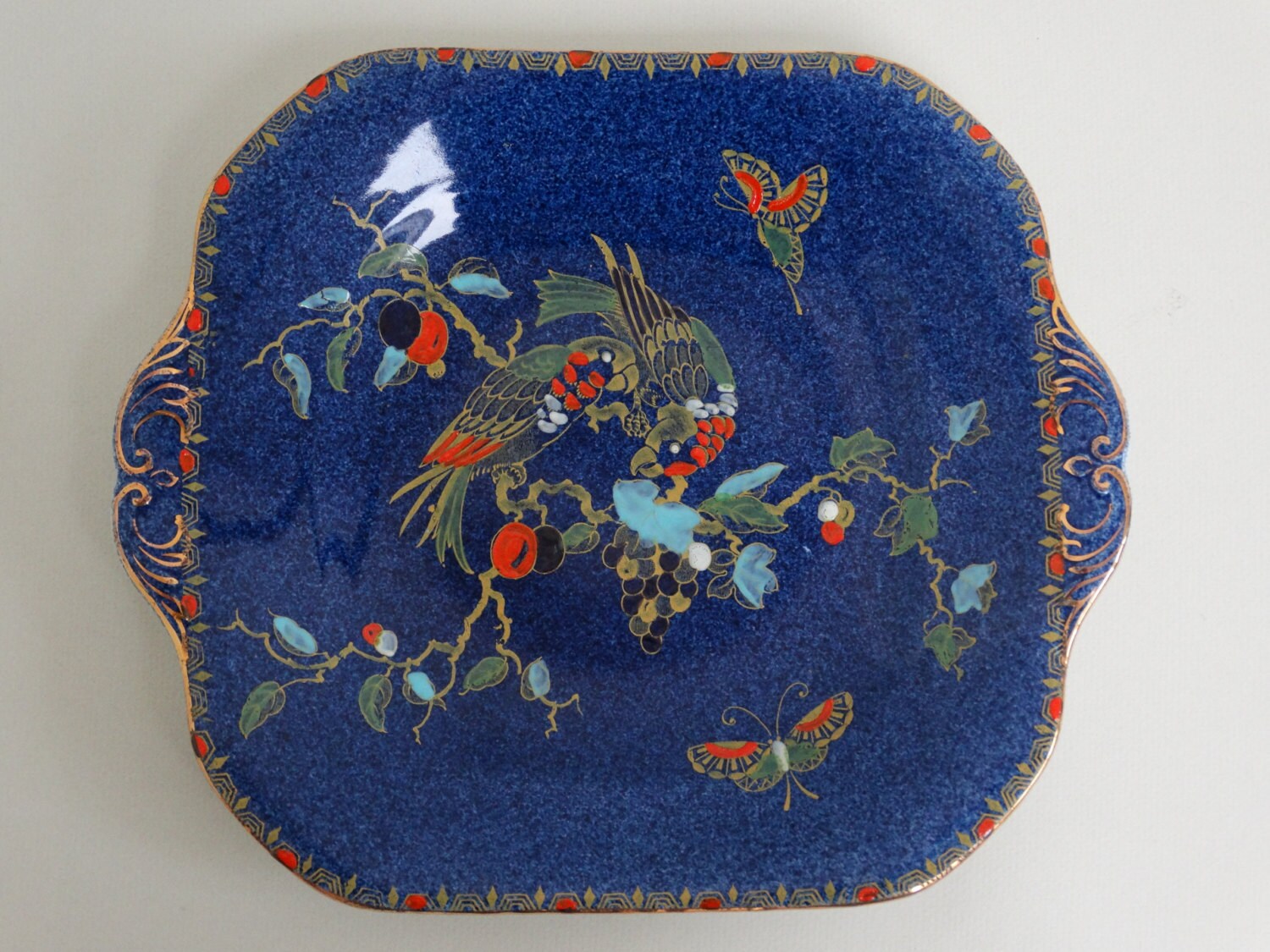 Blue, Square Serving Dish, Bursley Ware, Decor selah 1920 - Etsy