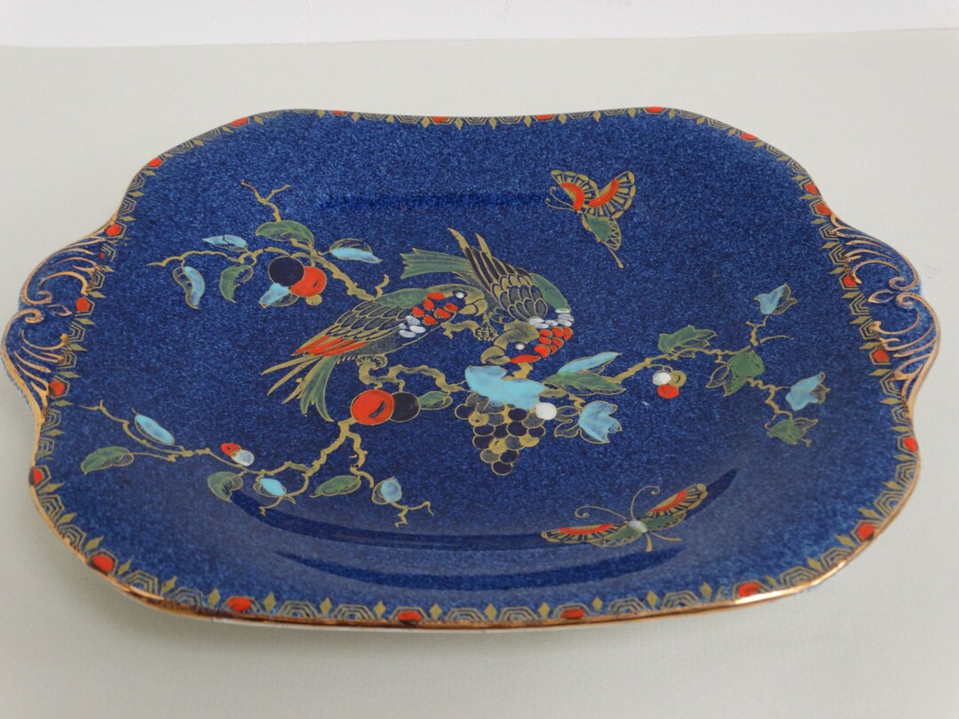 Blue, Square Serving Dish, Bursley Ware, Decor selah 1920 - Etsy