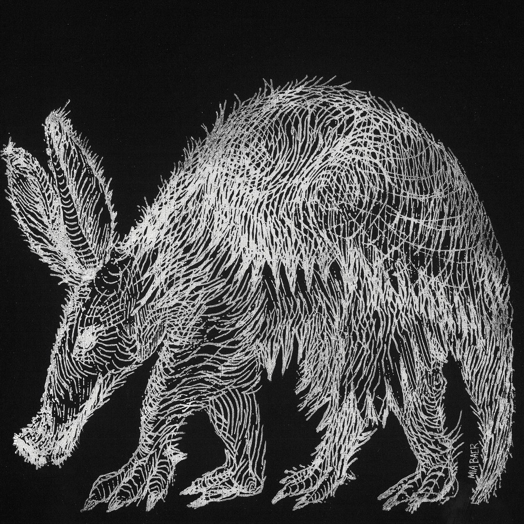 Dibujo de cerdo hormiguero dibujado a mano por Mia Baer - Etsy México