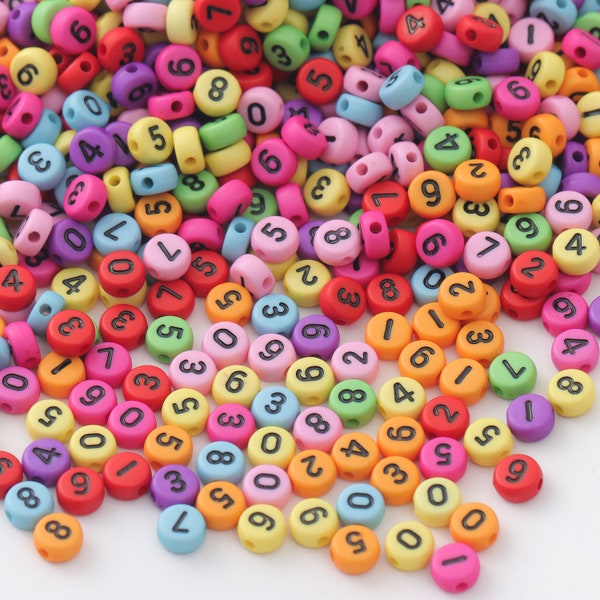 Number Beads - Etsy