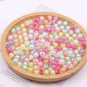 100 Pastel Acrylic Round Beads, DIY Jewelry Making (8mm) - Etsy