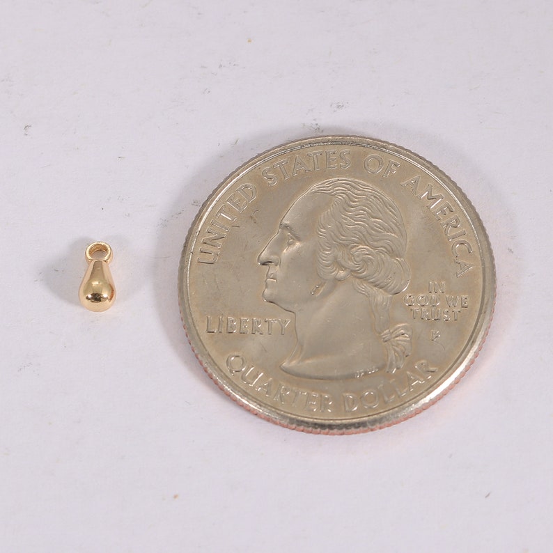 20pcs Gold Plated Brass Teardrop Charm Pendant, Tiny Water Drop Jewelry ...