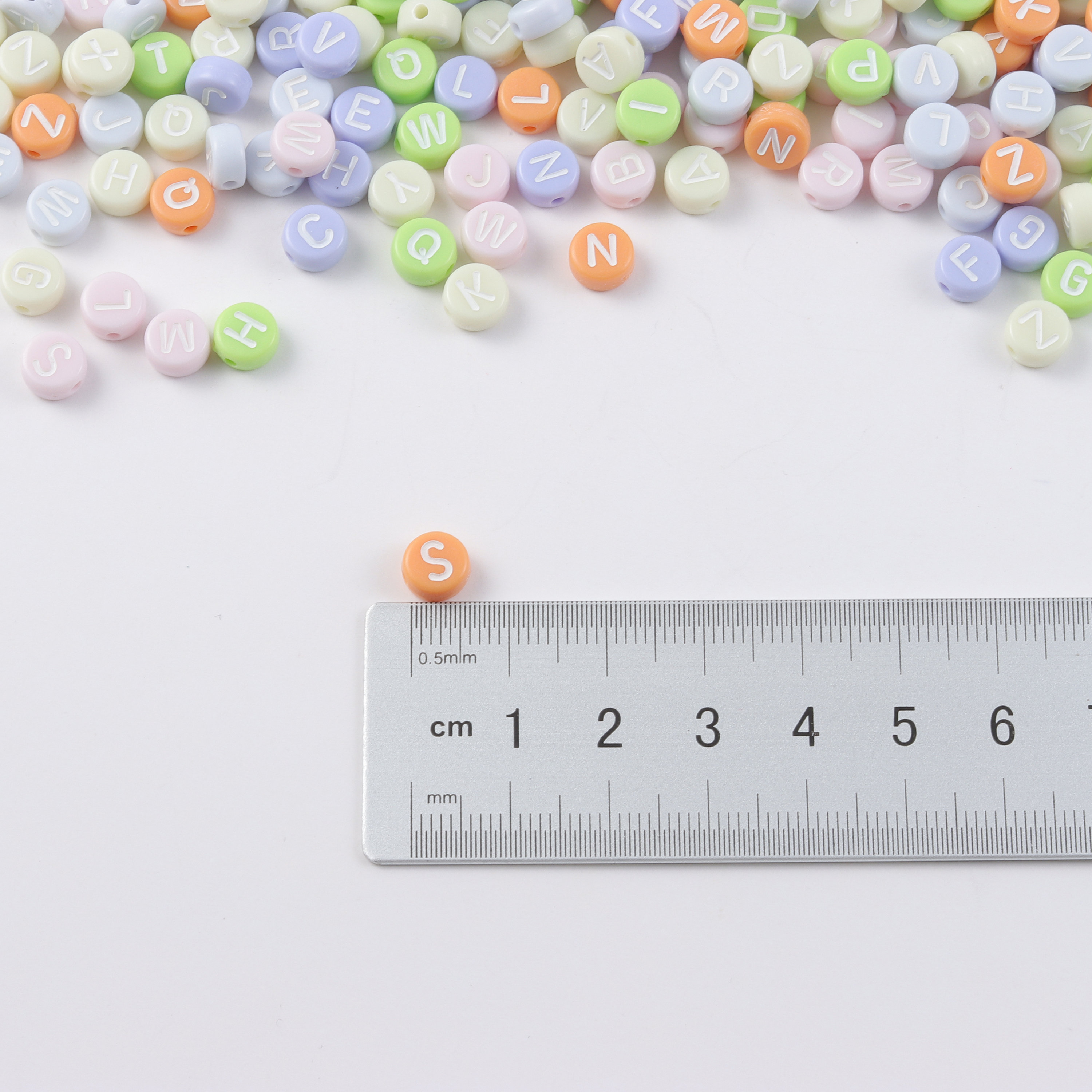 100pcs Colorful Letter Beads, Round Alphabet Beads (4x7mm) - Etsy