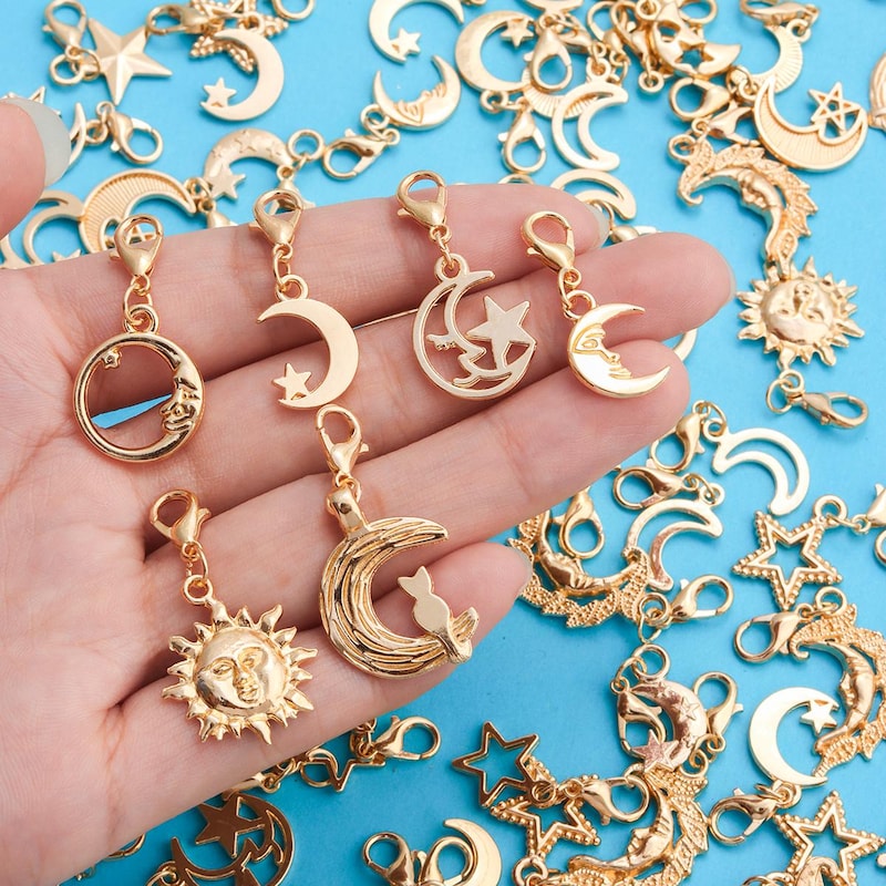 Sun, Moon, and Stars Jewelry Findings - Etsy
