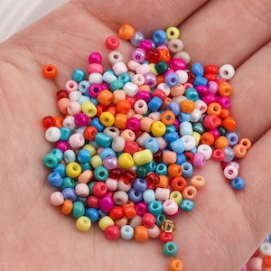 1000 Mixed Colorful Seed Beads, 2-4mm Acrylic Beads for DIY Jewelry - Etsy