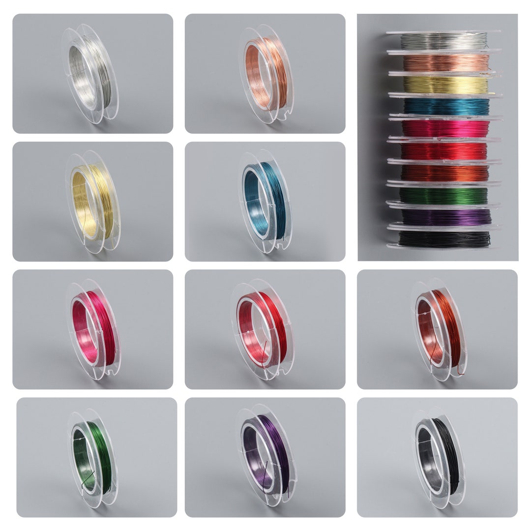 0.4mm 10 Metres Colored Round Copper Wire, Coated Metal Solid Bare ...