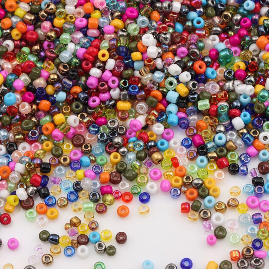 1000pcs 2mm 3mm 4mm Colorful Seed Beads, Muti Colored Tiny Cute Mini ...