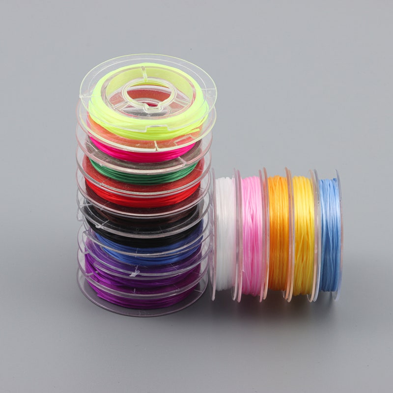 Red Elastic Bead String - Etsy UK