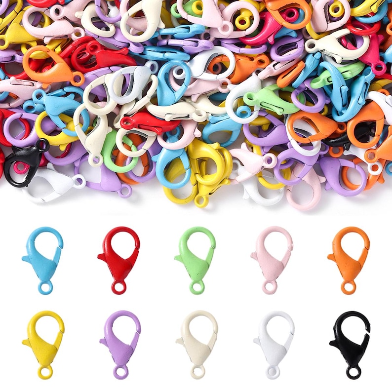 10pcs Colorful Lobster Claw Clasps, Jewelry Making Supply (12x8mm) - Etsy