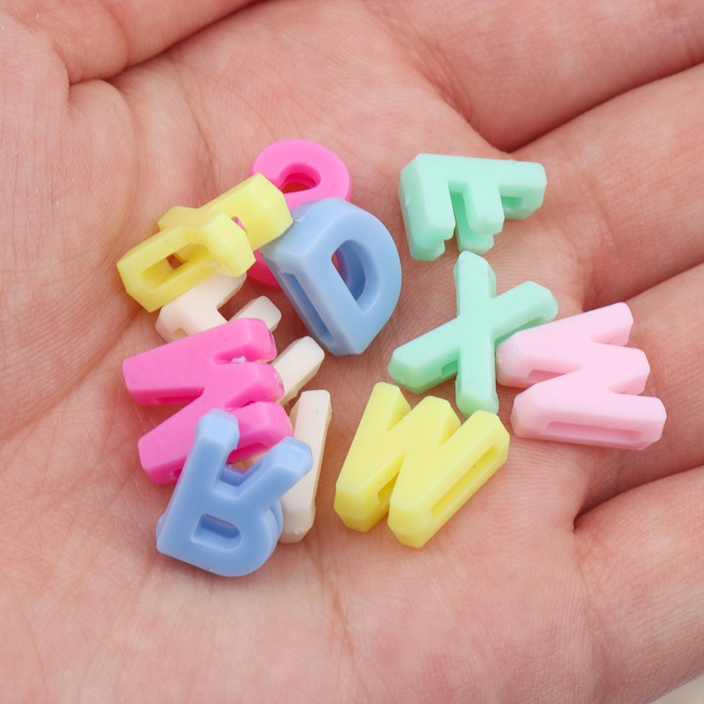 100pcs Colorful Letter Beads, ABC Alphabet Beads for DIY Jewelry - Etsy