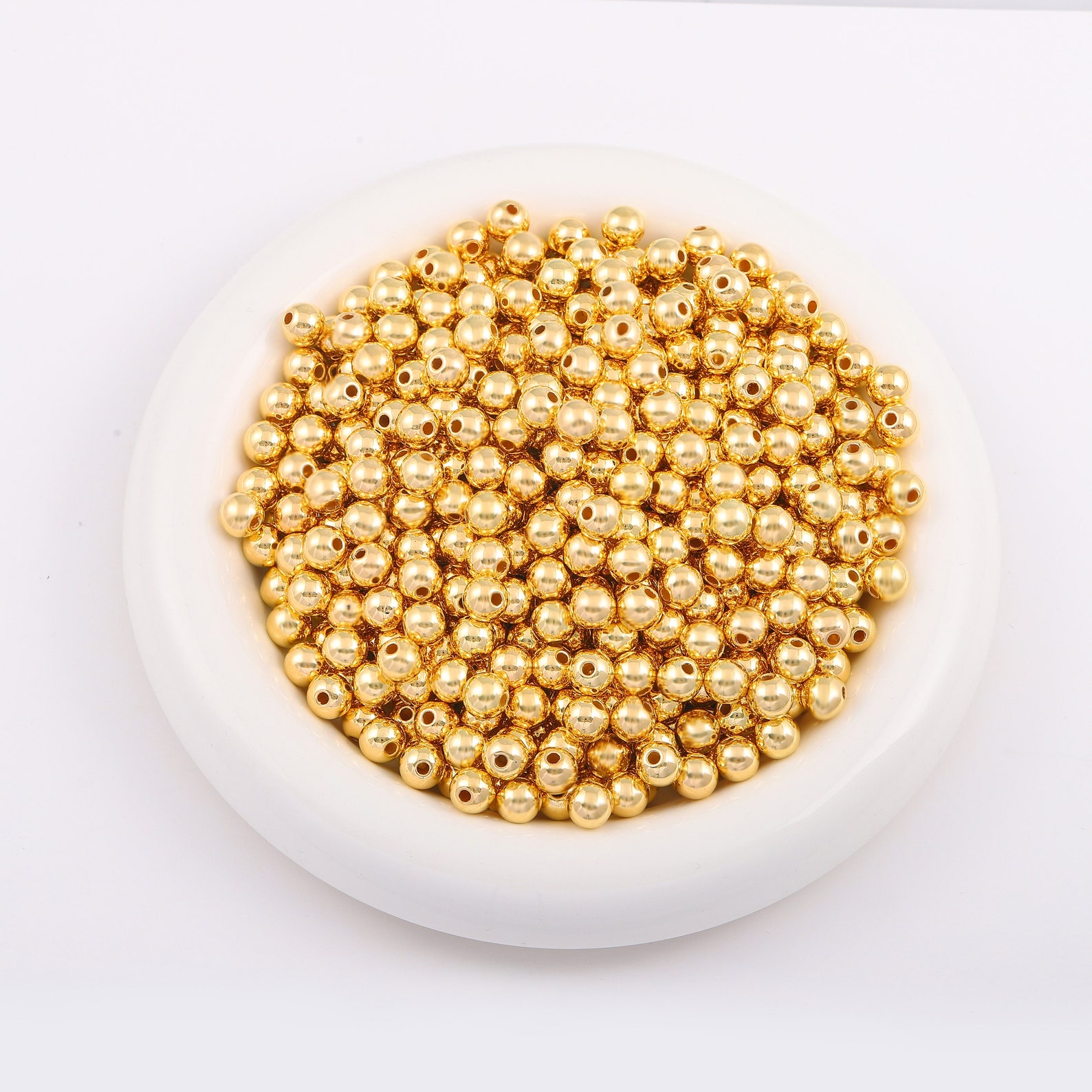 100pcs 4mm 6mm 8mm Gold Round Ball Beads Tiny Silver Ball - Etsy