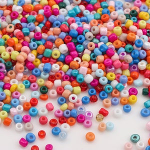 1000 Mixed Colorful Seed Beads, 2-4mm Acrylic Beads for DIY Jewelry - Etsy