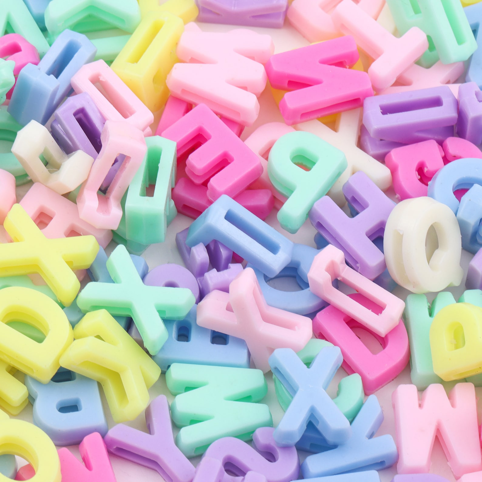 100pcs Colorful Letter Beads, ABC Alphabet Beads for DIY Jewelry - Etsy