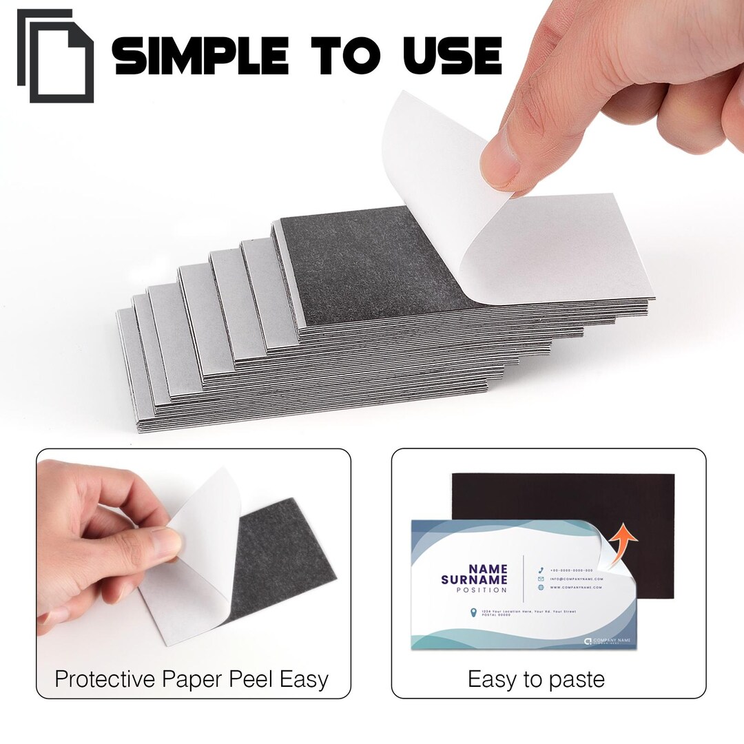 Adhesive Business Card Magnets, Peel and Stick, 2x3.5 Inch - Etsy