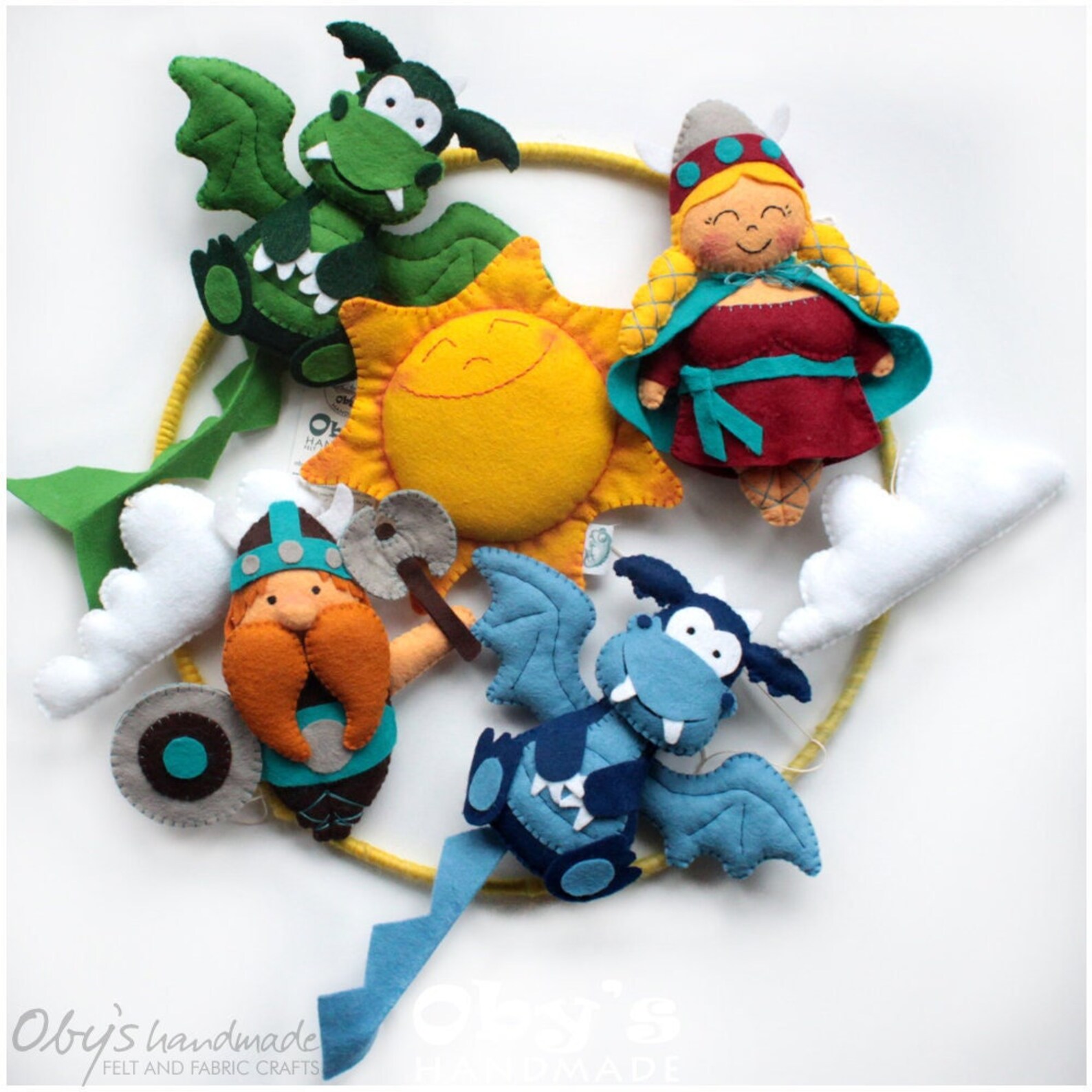 Dragons and Vikings Baby Crib Mobile Custom Baby Mobile - Etsy