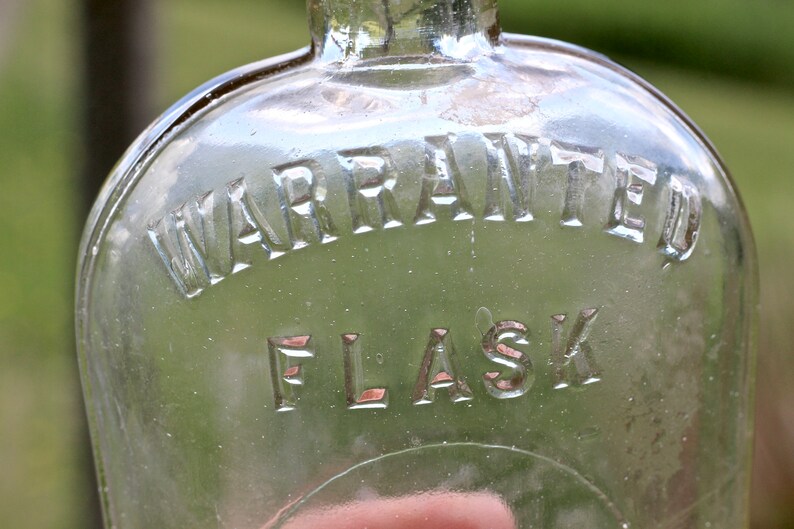 Antique Warranted Flask 19th Century Whiskey Bottle | Etsy