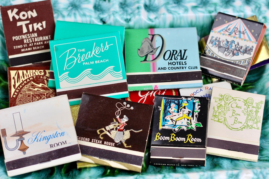 Vintage Matchbooks Palm Beach Miami Beach Florida Bars Restaurants ...