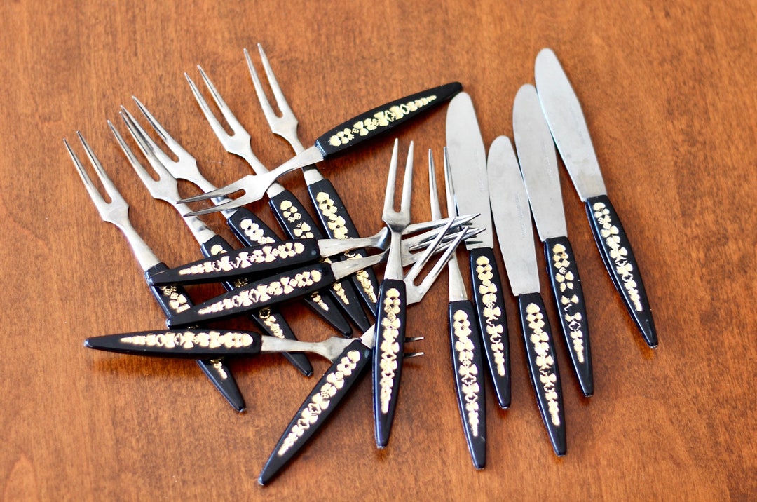 Vintage Small Forks Hors D'ouervre Appetizer Bakelite Knives Mid ...