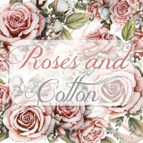 Shabby Chic Roses Clip Art - Etsy