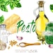 Watercolor Pesto Clipart Clip Art Basil Pine Nut Parmesan Pesto ...