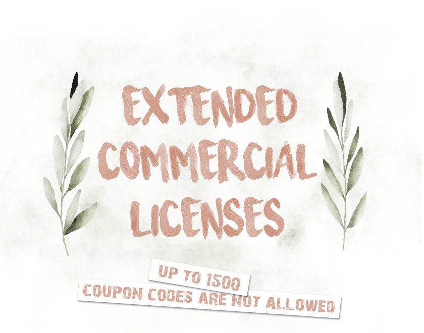 Up to 1500 Extended Commercial Licenses for One Set - Etsy